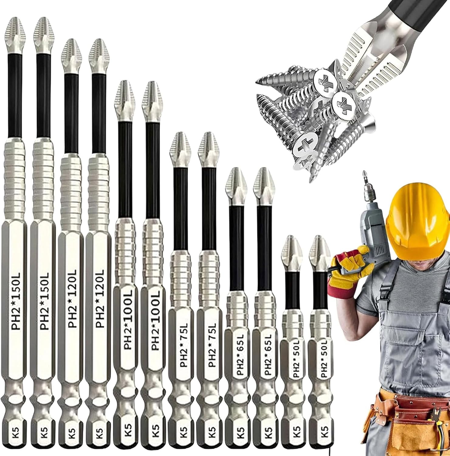 K5 Anti Slip Bit, K5 Impact Resistant Non Slip Bit, 2025 Upgraded Anti ...