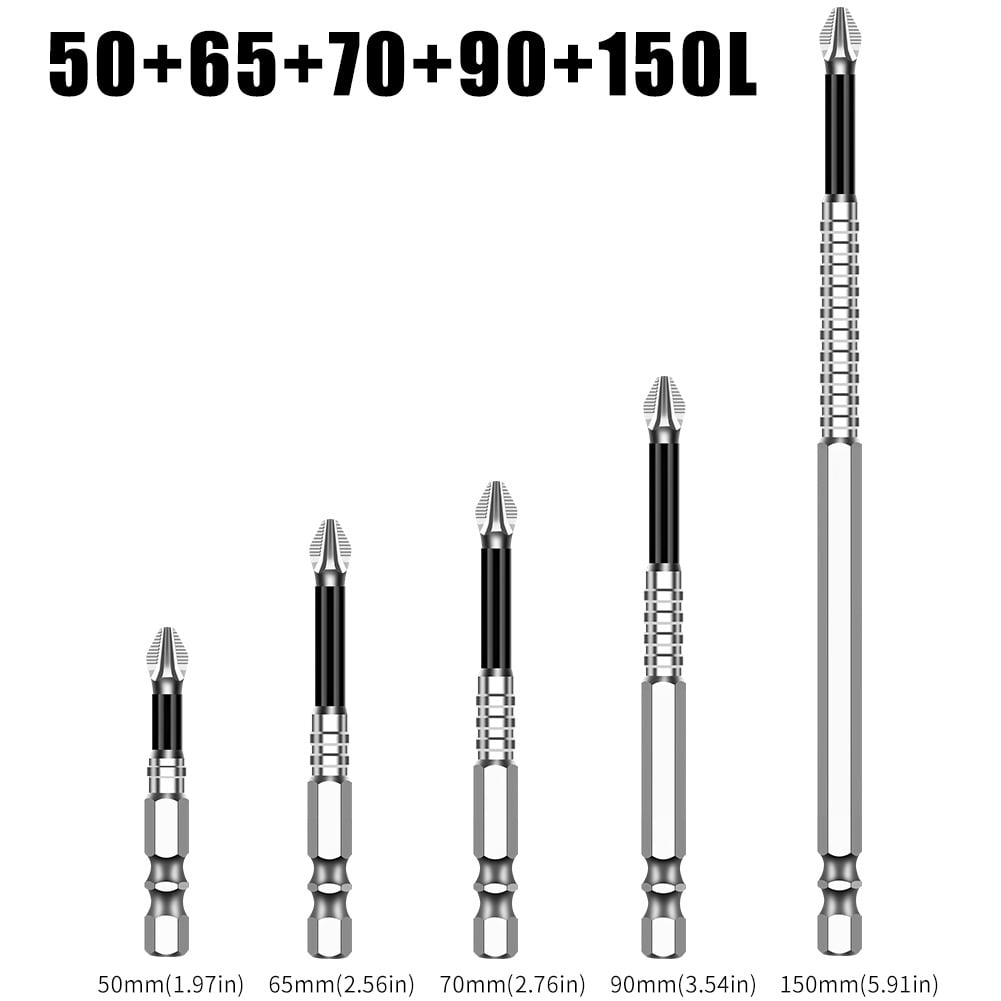 K5 Impact-Resistant and Non-Slip Bit,Impact Driver Bit Set,Titanium ...