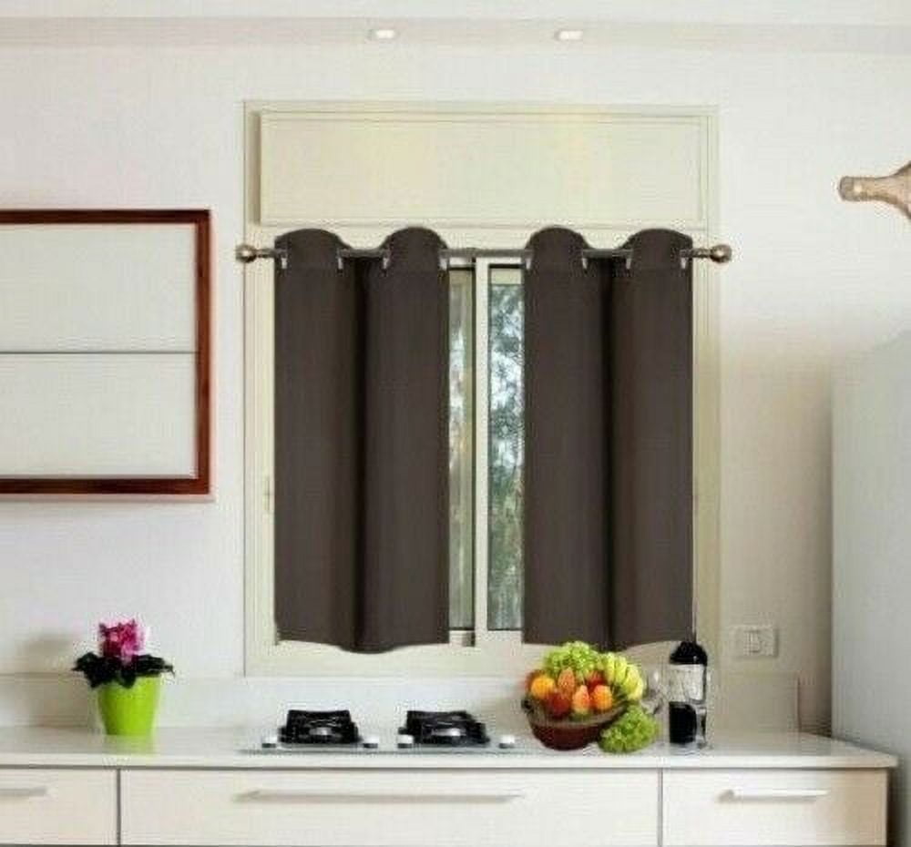 K54 Thermal Panel Brown Coffee solid color 1 Panel Grommets Kitchen ...