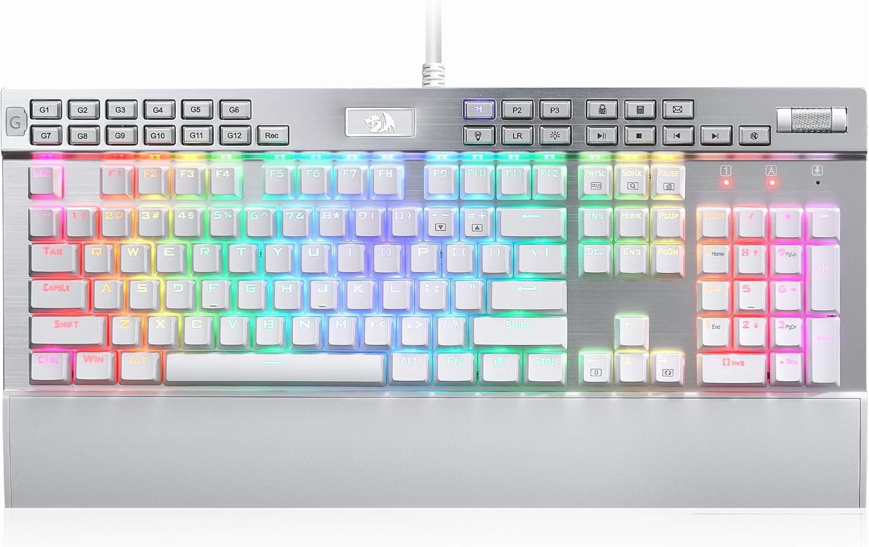 K550 Gaming Keyboard, 104 + 12 Macro G Wired Mechanical Keyboard w ...