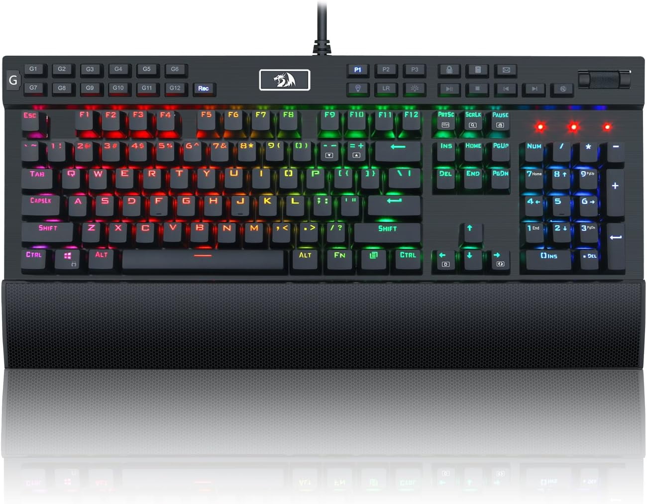 K550 Gaming Keyboard, 104 + 12 Macro G Wired Mechanical Keyboard w ...