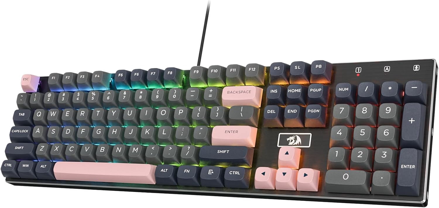 K556 RGB LED Backlit Wired Mechanical Gaming Keyboard, 104 Keys Hot ...