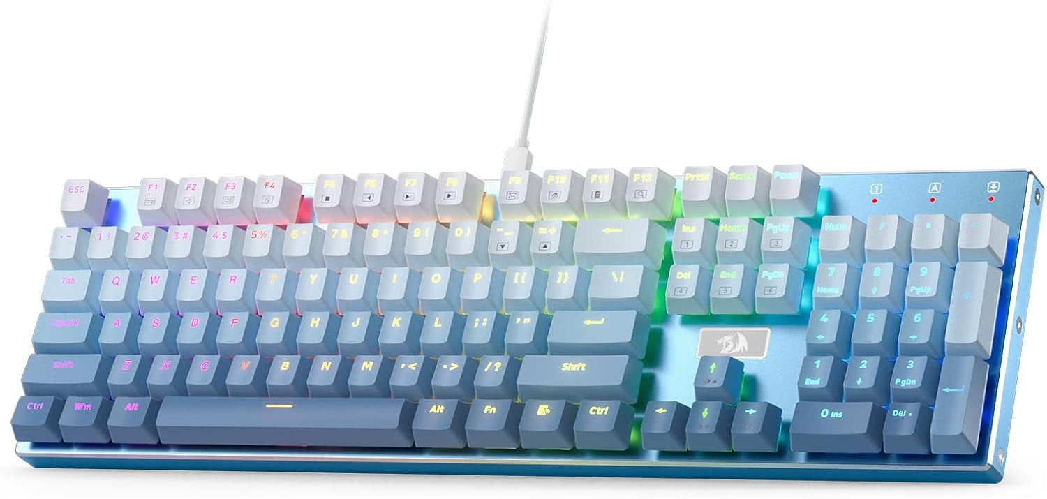 K556 RGB LED Backlit Wired Mechanical Gaming Keyboard, 104 Keys Hot ...