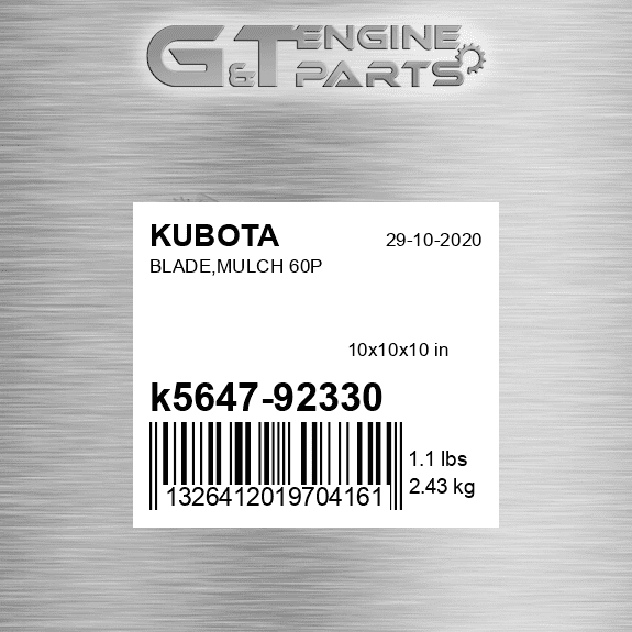 K5647-92330 BLADE,MULCH 60P fits KUBOTA (New OEM) - Walmart.com