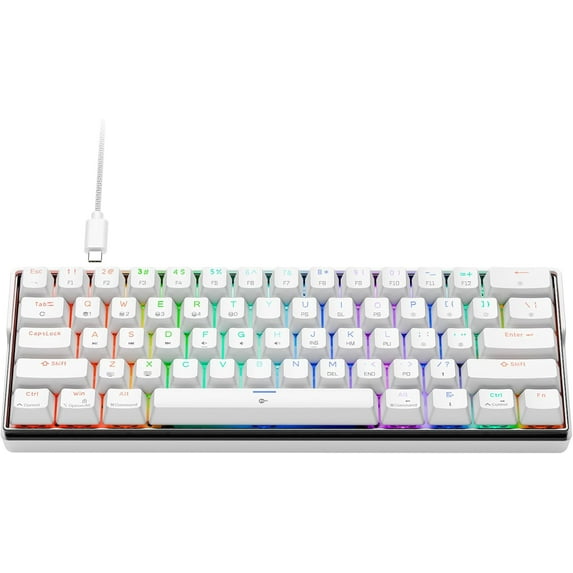 K61SE Gaming Mechanical Keyboard, 60 Percent Wired Backlit N-Key ...