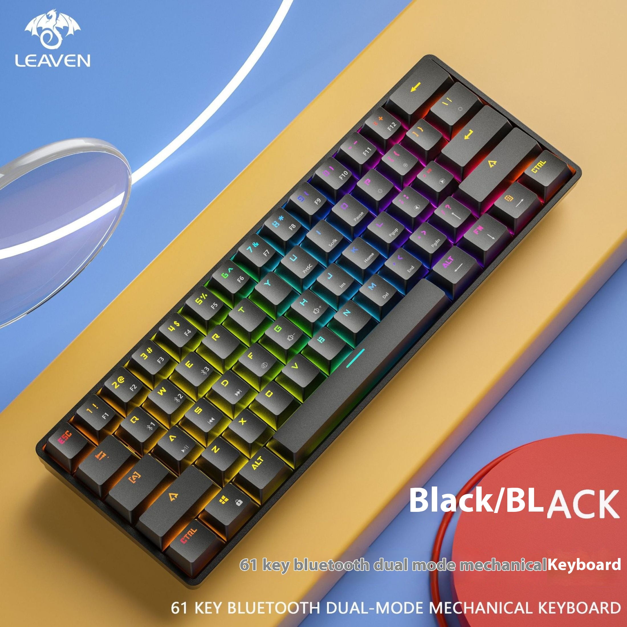 K620 Bluetooth gaming Wired mechanical keyboard,black,Meeting axis ...