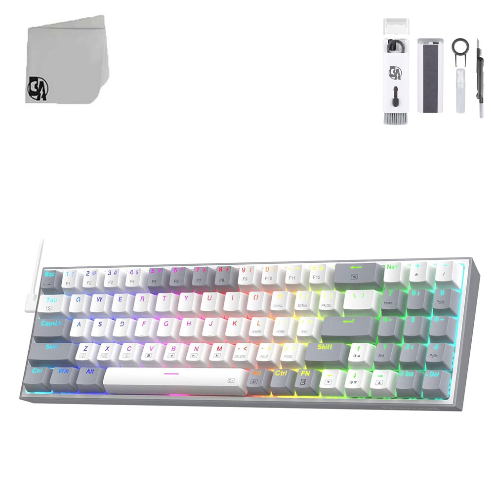 K628 Pollux 75% Wired RGB Gaming Keyboard, 78 Keys Compact Mechanical ...