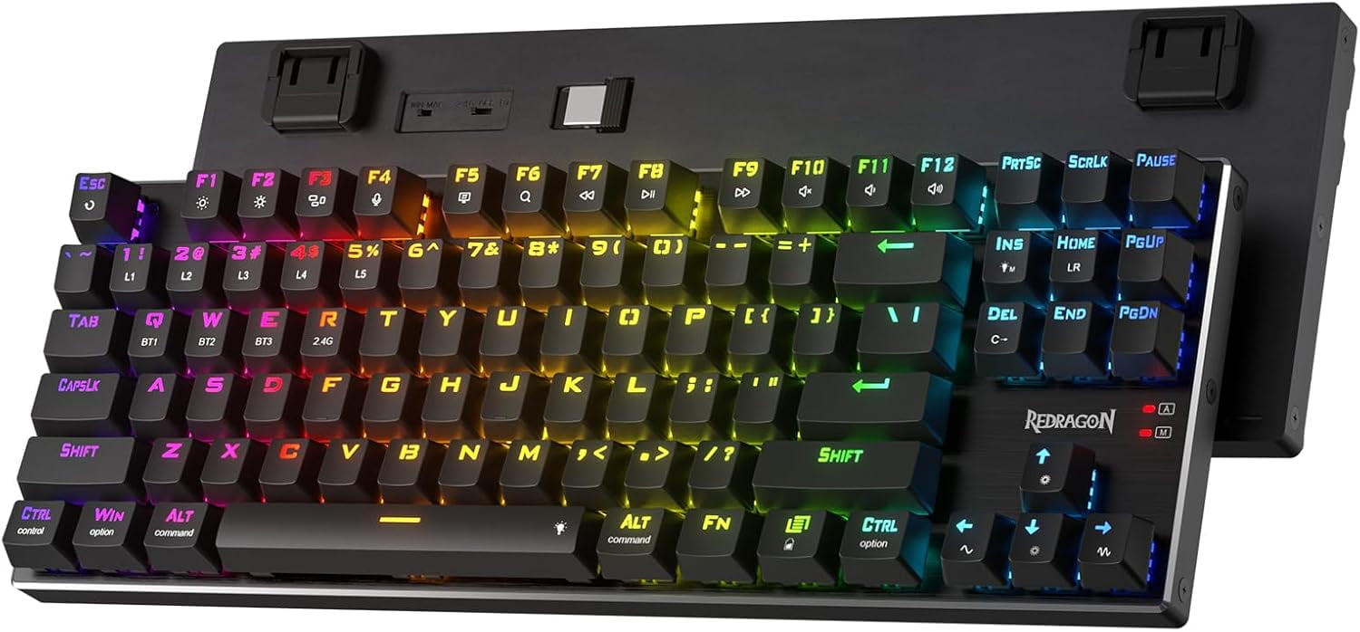 K660RGB-PRO (K556 TKL) Wireless Gaming Keyboard, 80% 87 Keys BT/2.4Ghz ...
