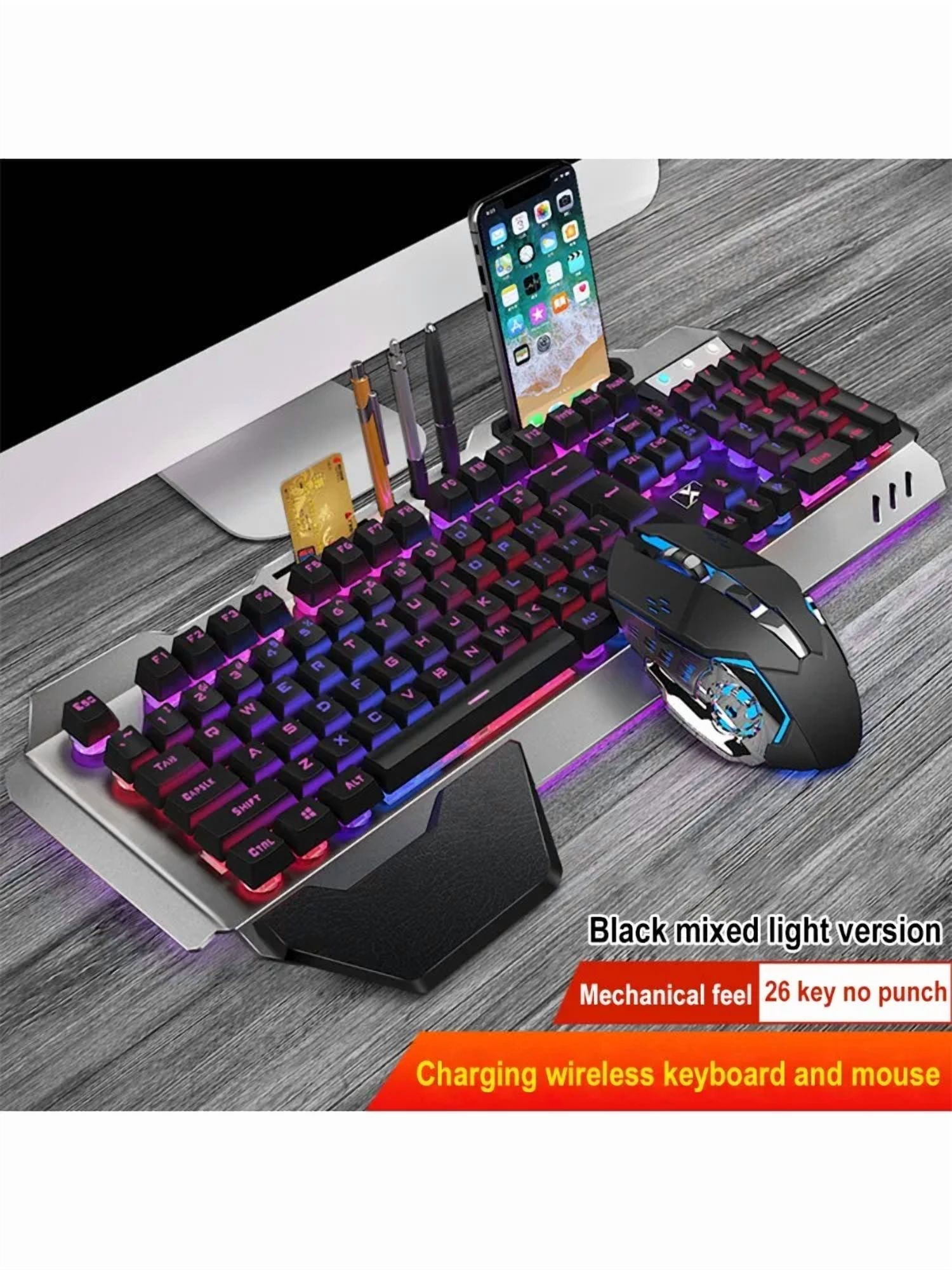 K680 Rechargeable 2.4G wireless keyboard and mouse suite Gaming ...