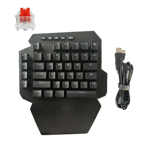 K700 One-hand Mechanical Gaming Keyboard LED Backlight Outemu Full for ...