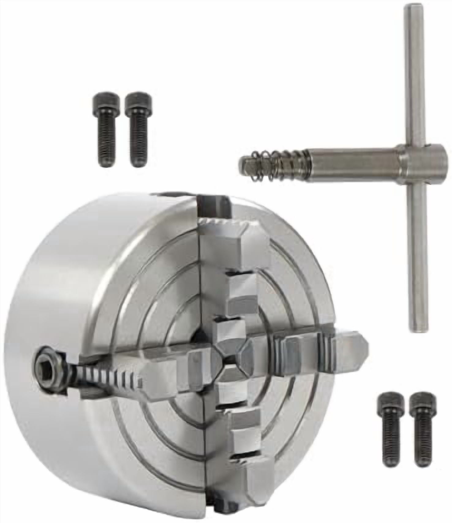 K72-125 Lathe Chuck 5 Inch 4-Jaw Lathe Chuck Independent Reversible Jaw ...