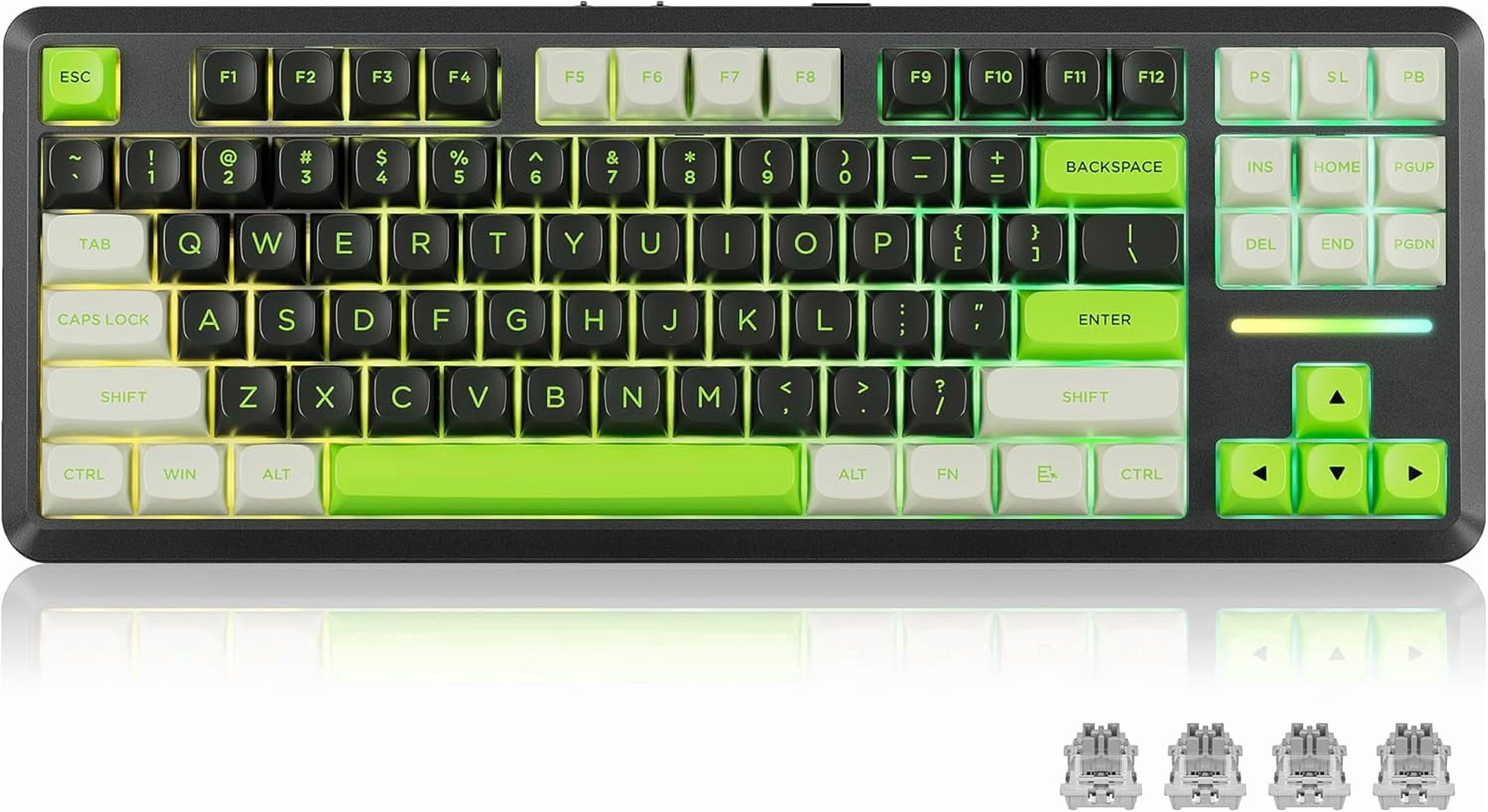 K734B Mechanical Keyboard,3-Modes Gasket Hot Swappable TKL Custom ...