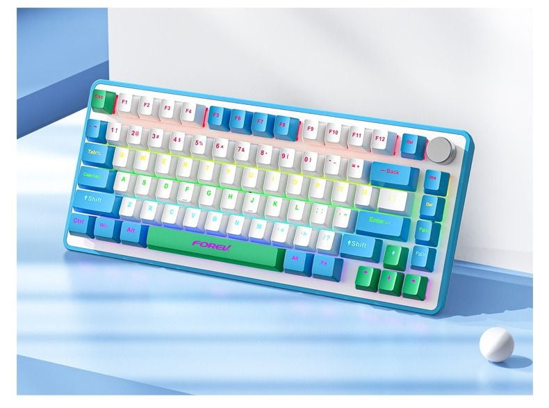 K82 Wired Gaming Tri-Mode Mechanical Keyboard High-value knob keyboard ...