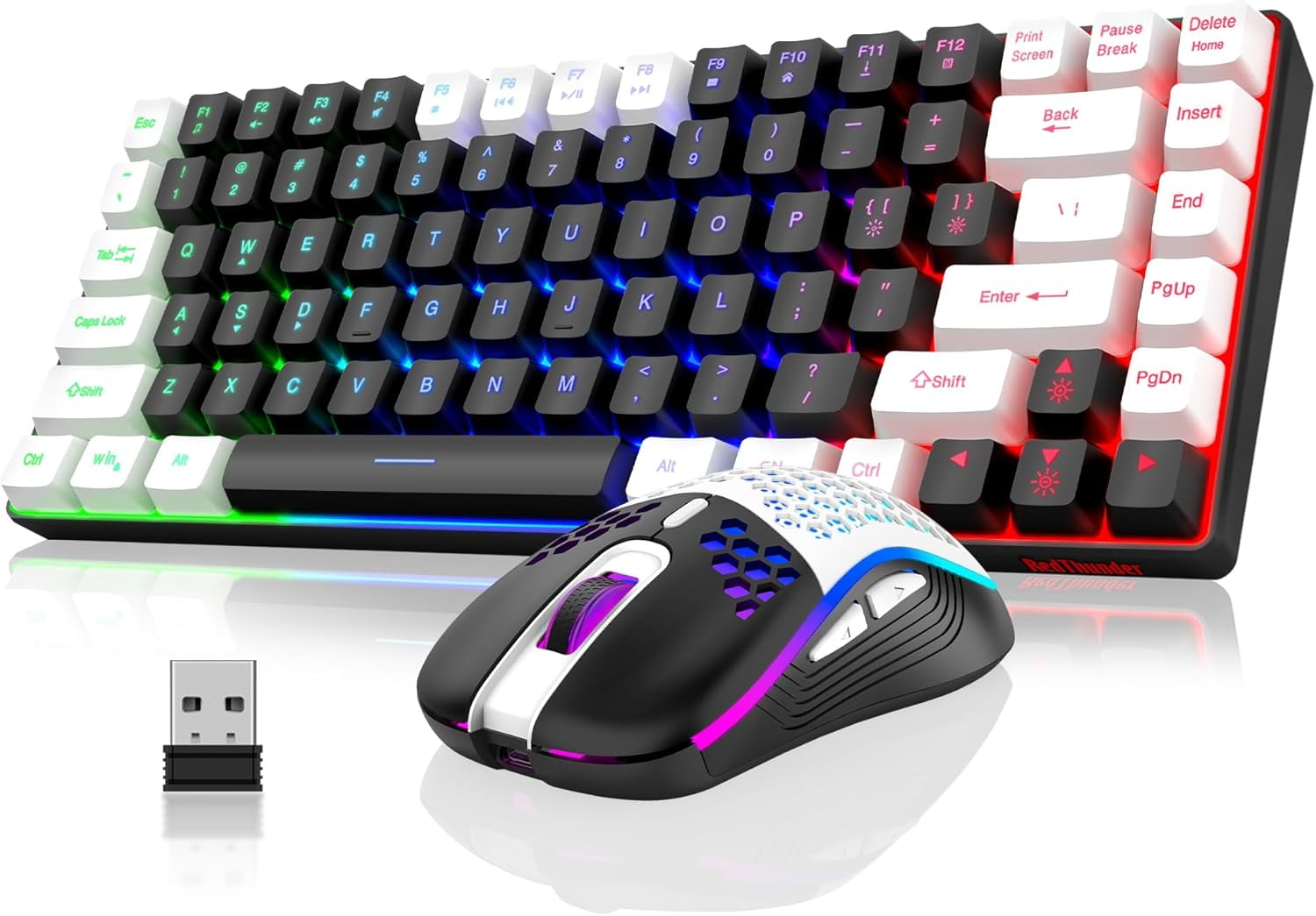 K84 Keyboard and Combo, Rainbow Backlit , 75% Layout TKL Compact Gaming ...