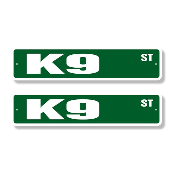 K9 Classic Street Sign (2 Pack) police dog canine K-9 swat Road Sign ...