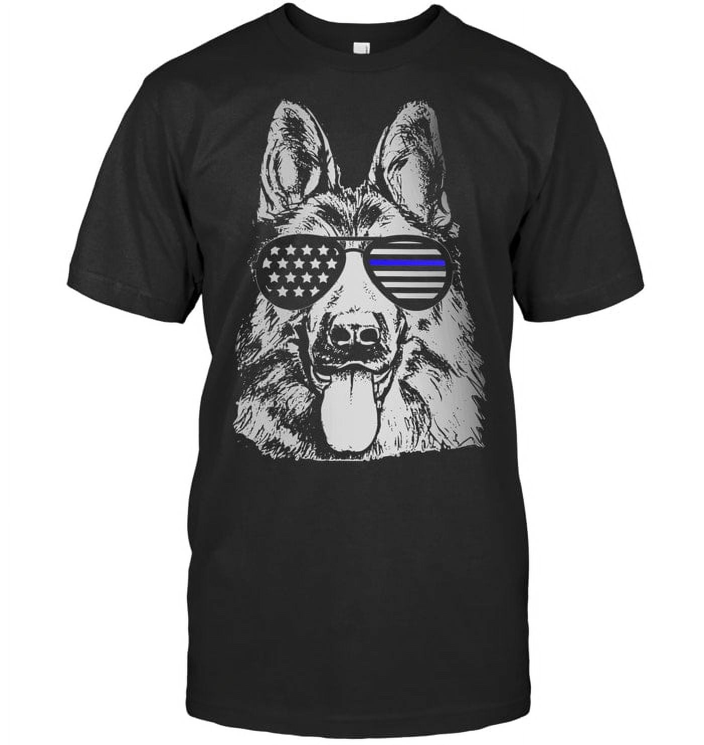 K9 Police Officer Police Dog Thin Blue Line Police T Shirt - Walmart.com