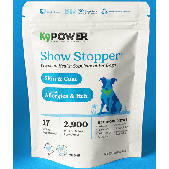 K9 Power - Show Stopper - Healthy Coat and Skin Supplement for Dogs - 1 ...