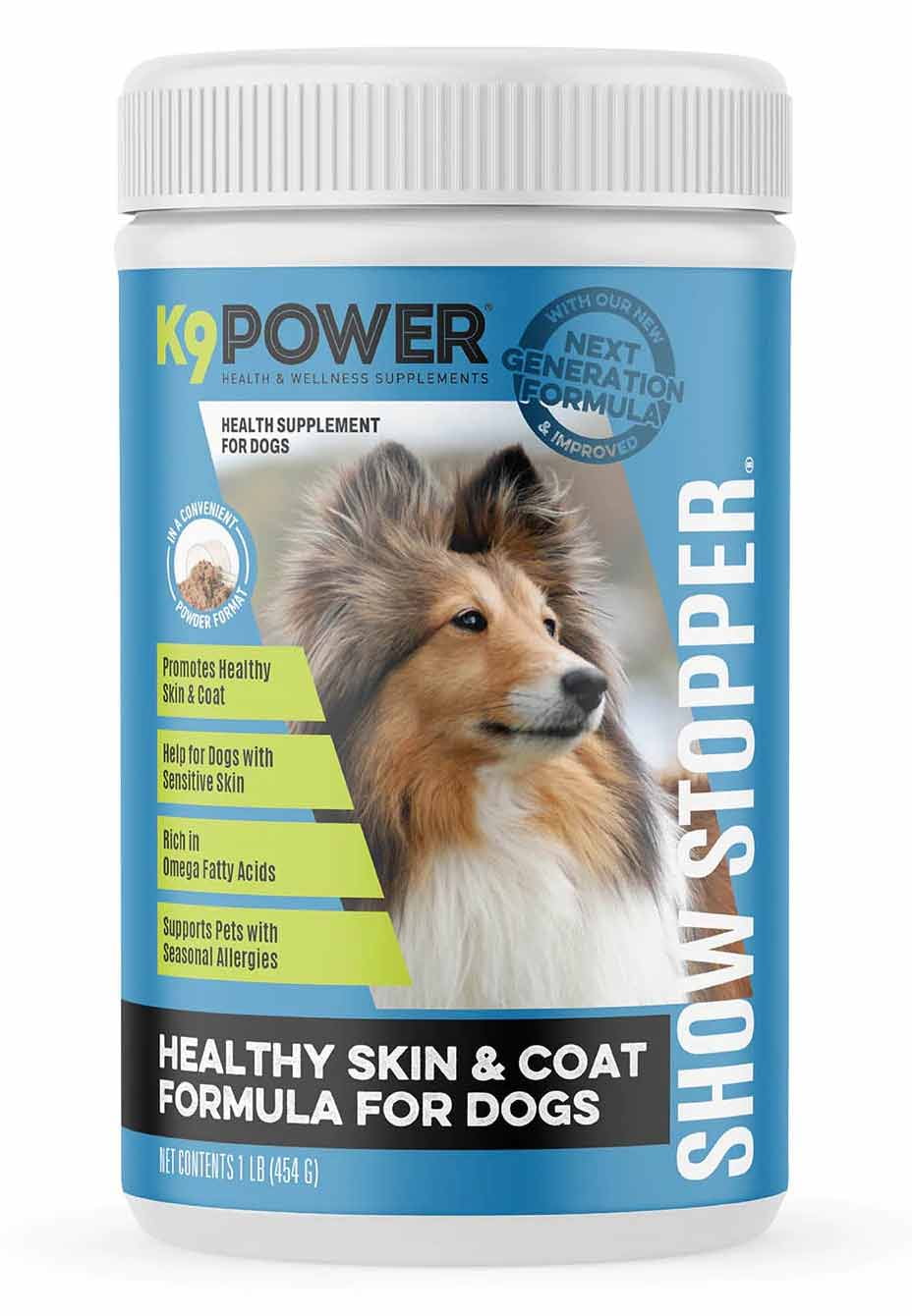 K9 Power - Show Stopper - Healthy Coat and Skin Supplement for Dogs - 1 ...
