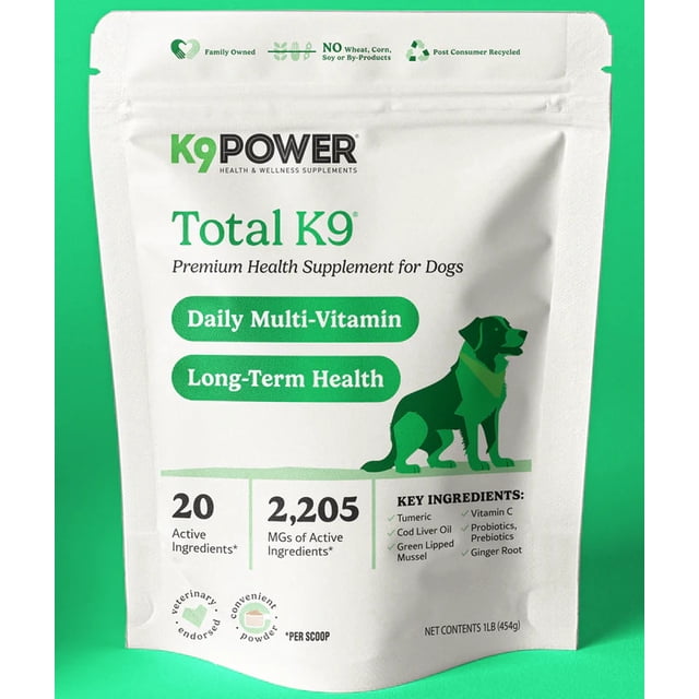 K9 Power Total K9, Daily Health & Wellness Supplement for Dogs, 1lb ...