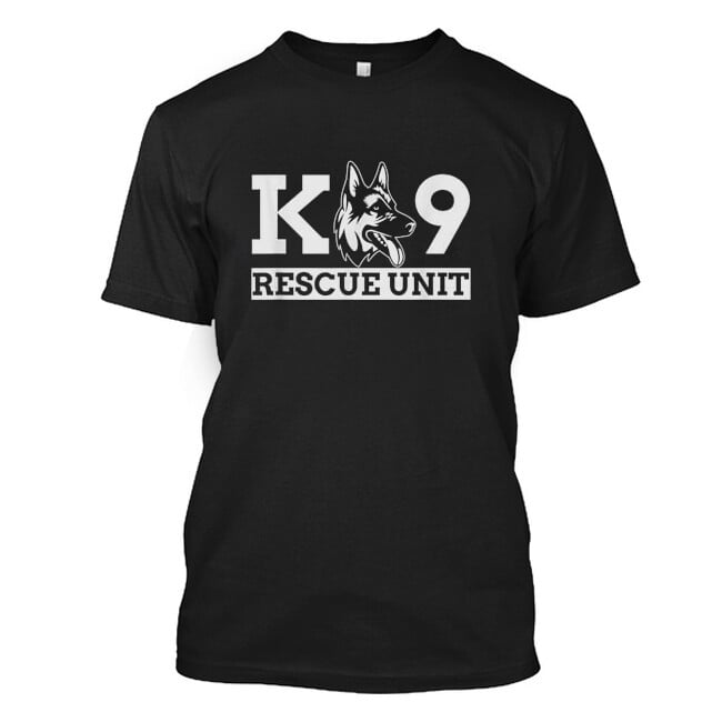 K9 Rescue Unit - K9 Police Dog K9 handler Classic Tee T-Shirt Size M to ...