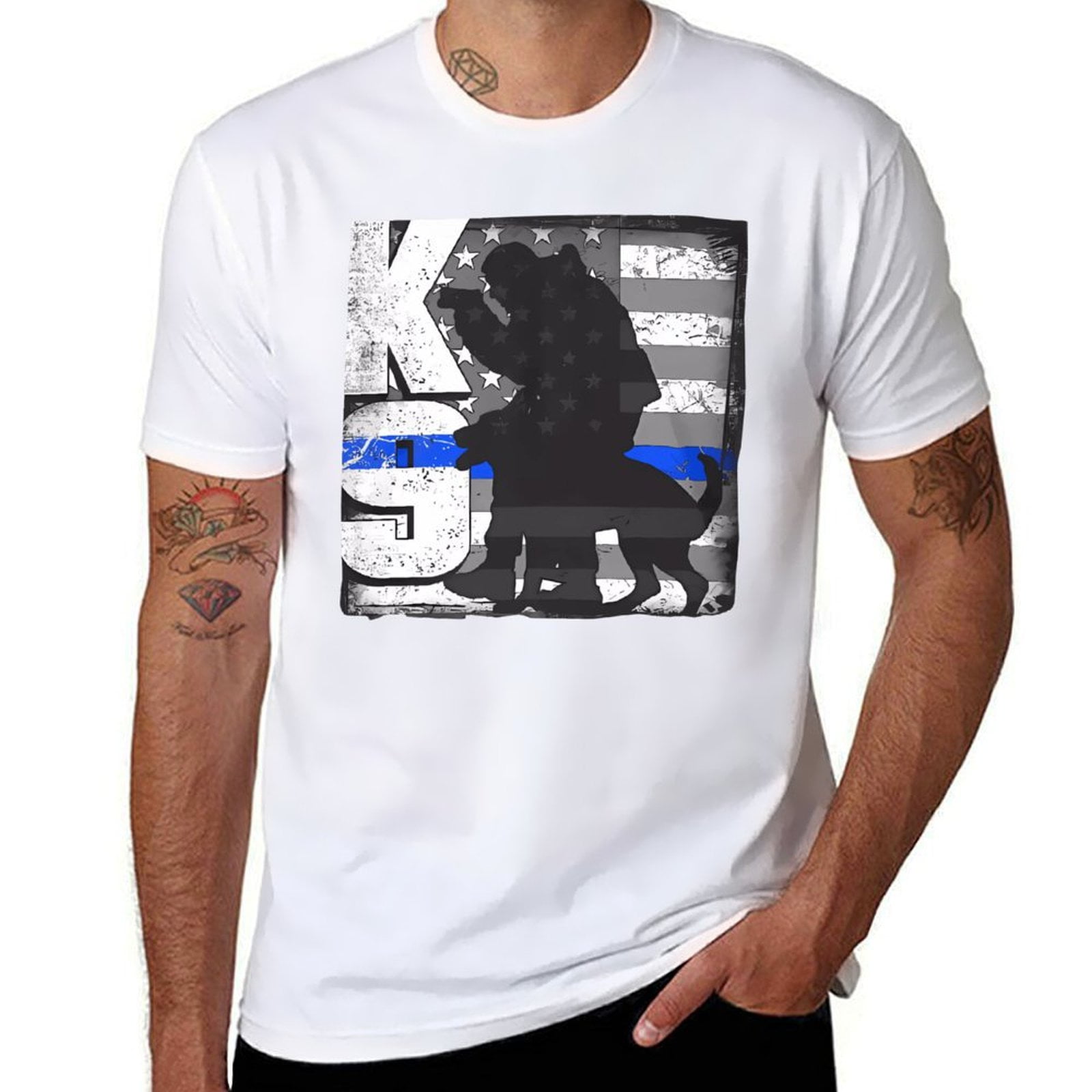 K9 Standard Graphic Tees Men Funny Tshirts Shirts for Men White Tee ...