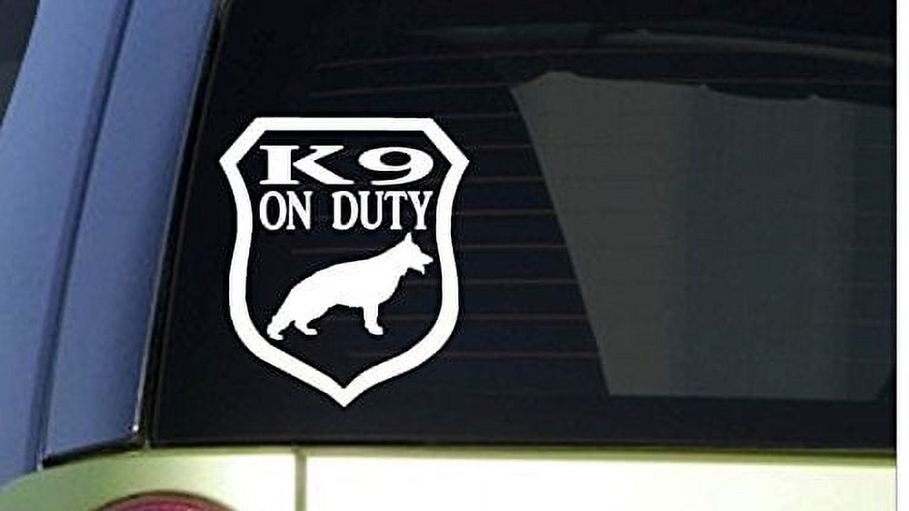 K9 on Duty *I320* 6x6 inch Sticker decal dog schutzhund malinois german ...