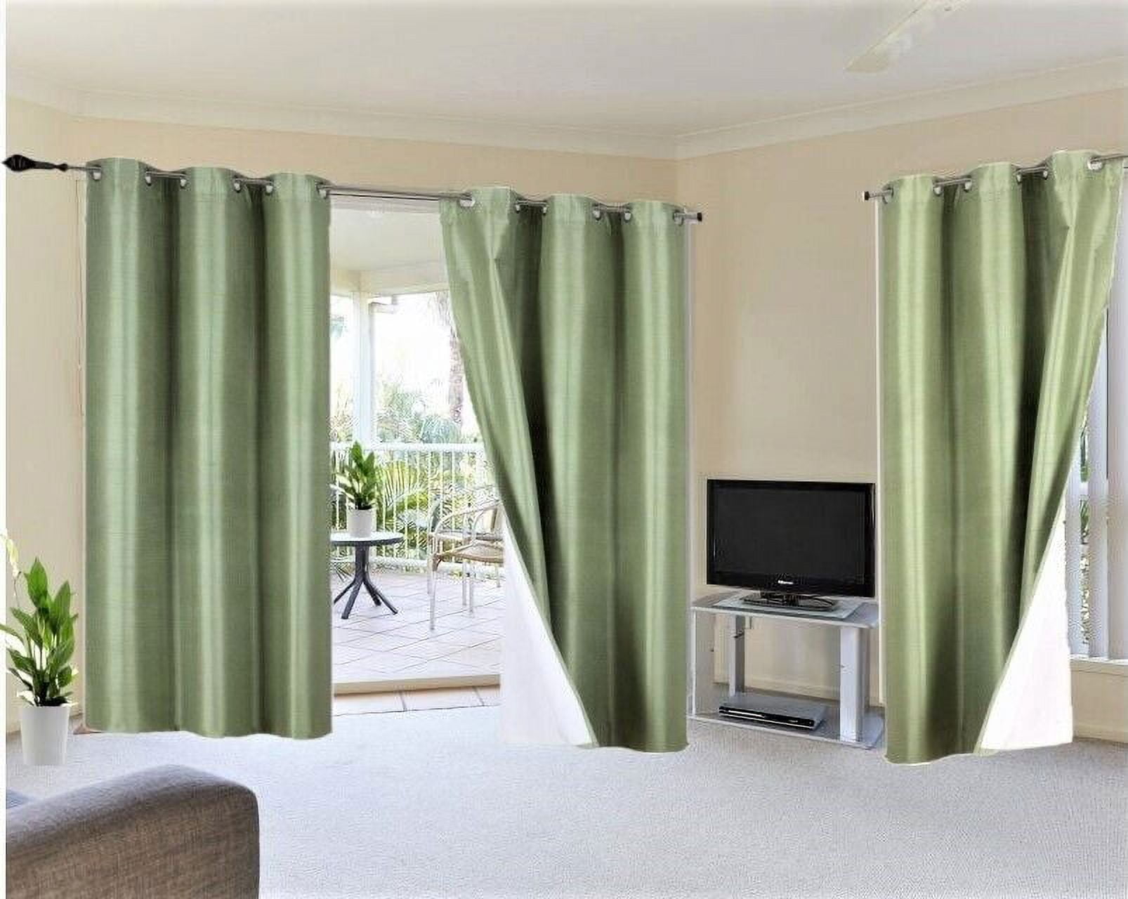 K92 Drapes for Living Room 1 Panel Sage Blackout Thick Large Window ...