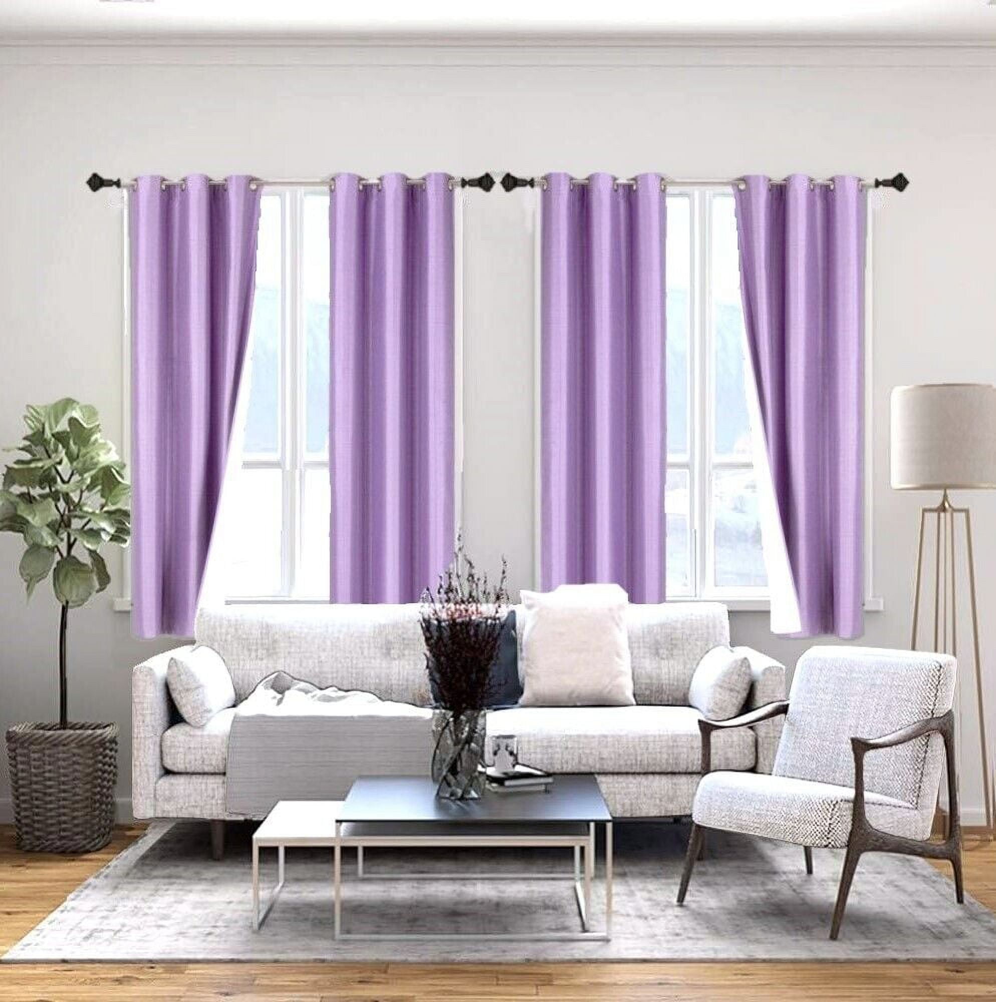 K92 Hotel Quality, Faux Silk 1 Panel Lilac Lined 100% Blackout ...