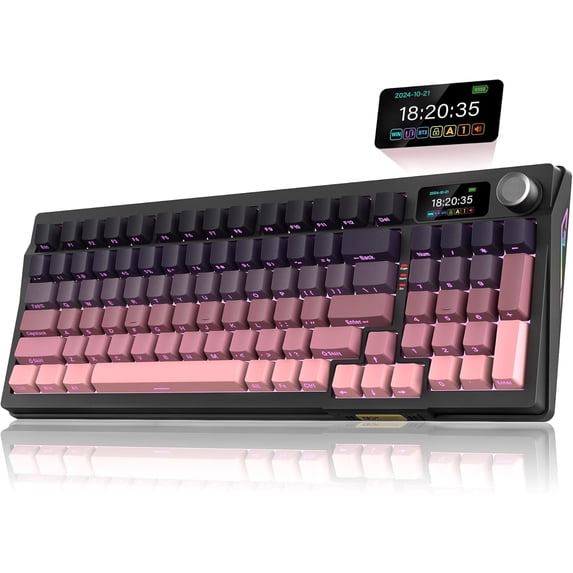 K95 Mechanical Keyboard,TFT Screen & Knob, Trip-Modes Connection ...