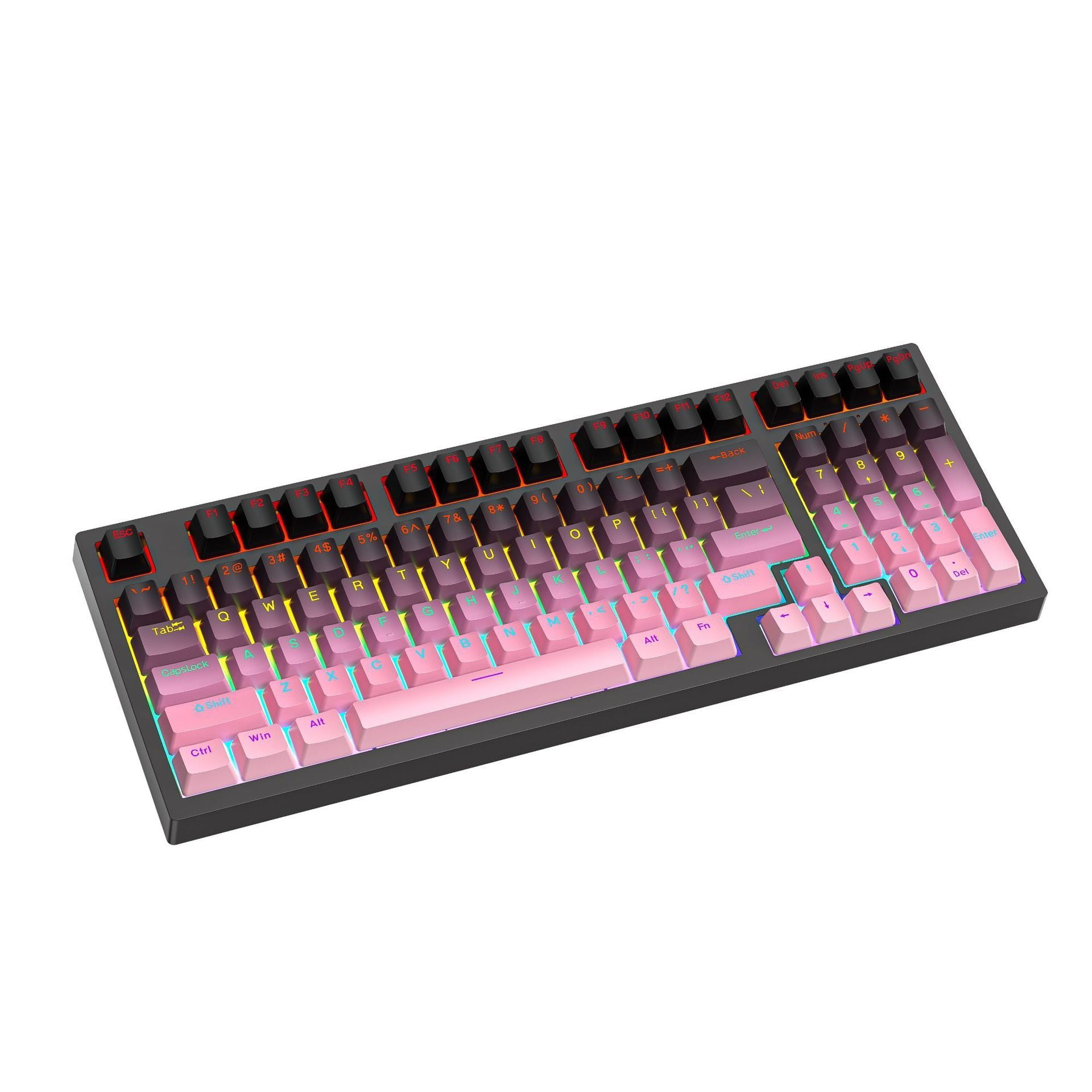 K98 Green Axis Macro Defined Gaming Keyboard Mixed Color Illuminated ...