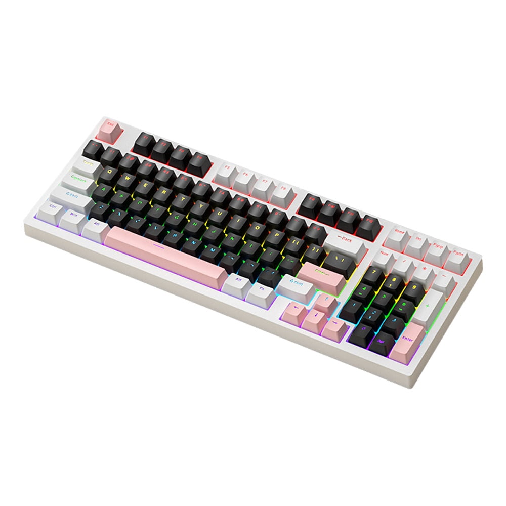 K98 Luminous Wired RGB Mechanical Keyboard 98 with Game E-sports Green ...