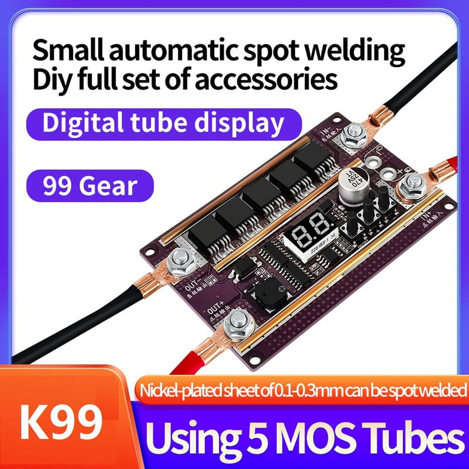 K99 Mini Automatic Spot Welder DIY Kit 99 Adjustment 0.1-0.3Mm Nickel ...