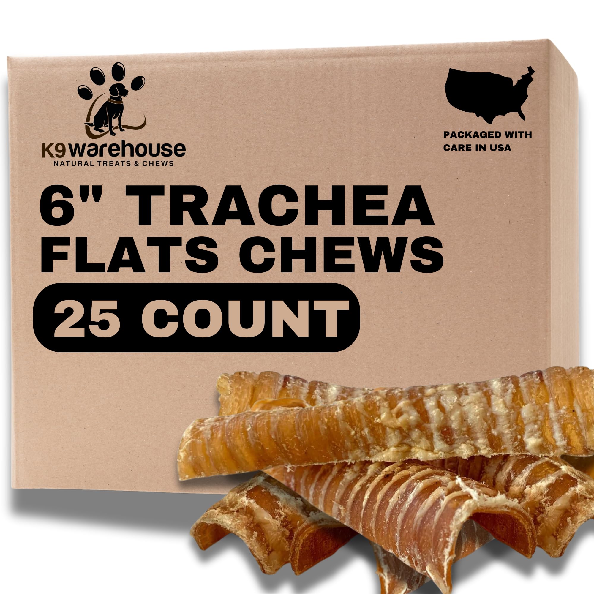 K9warehouse® - 6 Inch SBF3 Beef Trachea Dog Chews - 25 Count Trachea ...