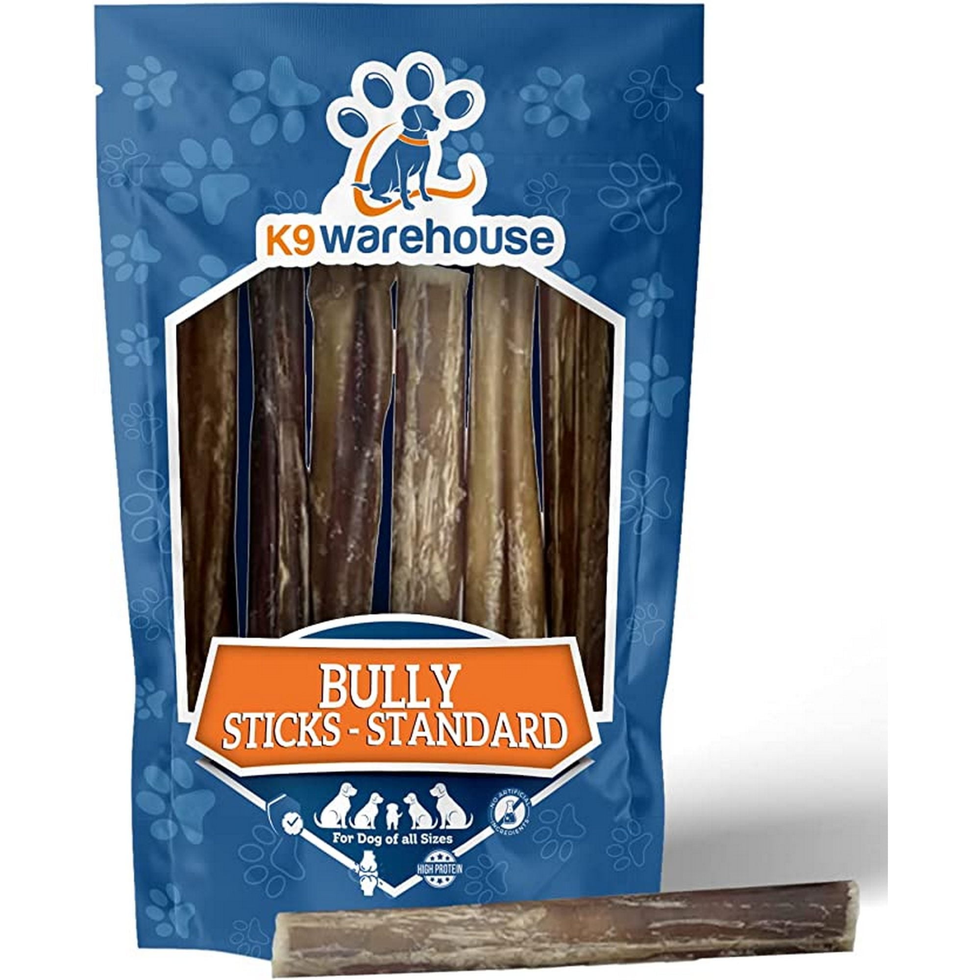 K9warehouse - Bully Sticks for Dogs (6") 12-Count - Premium Grass-Fed ...