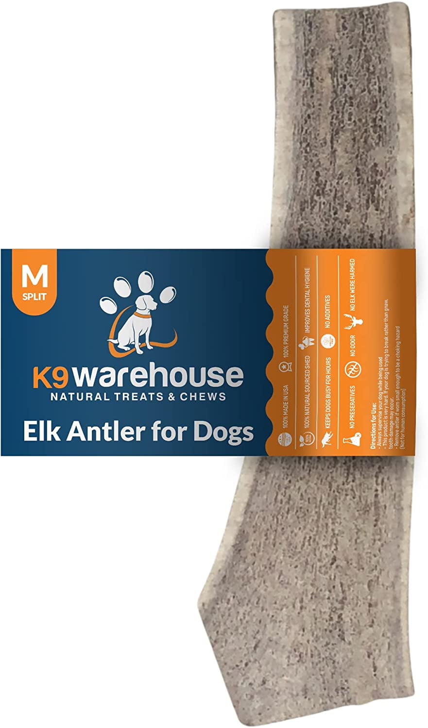 K9warehouse Split Elk Antlers for Dogs | Medium Size | 5-7 Inches | For ...