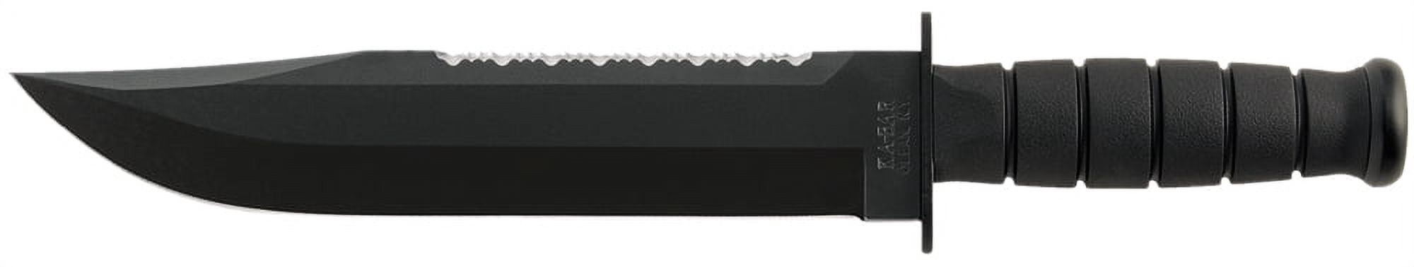 KA-BAR Clip-Point Tactical Knife with Leather Sheath - Walmart.com