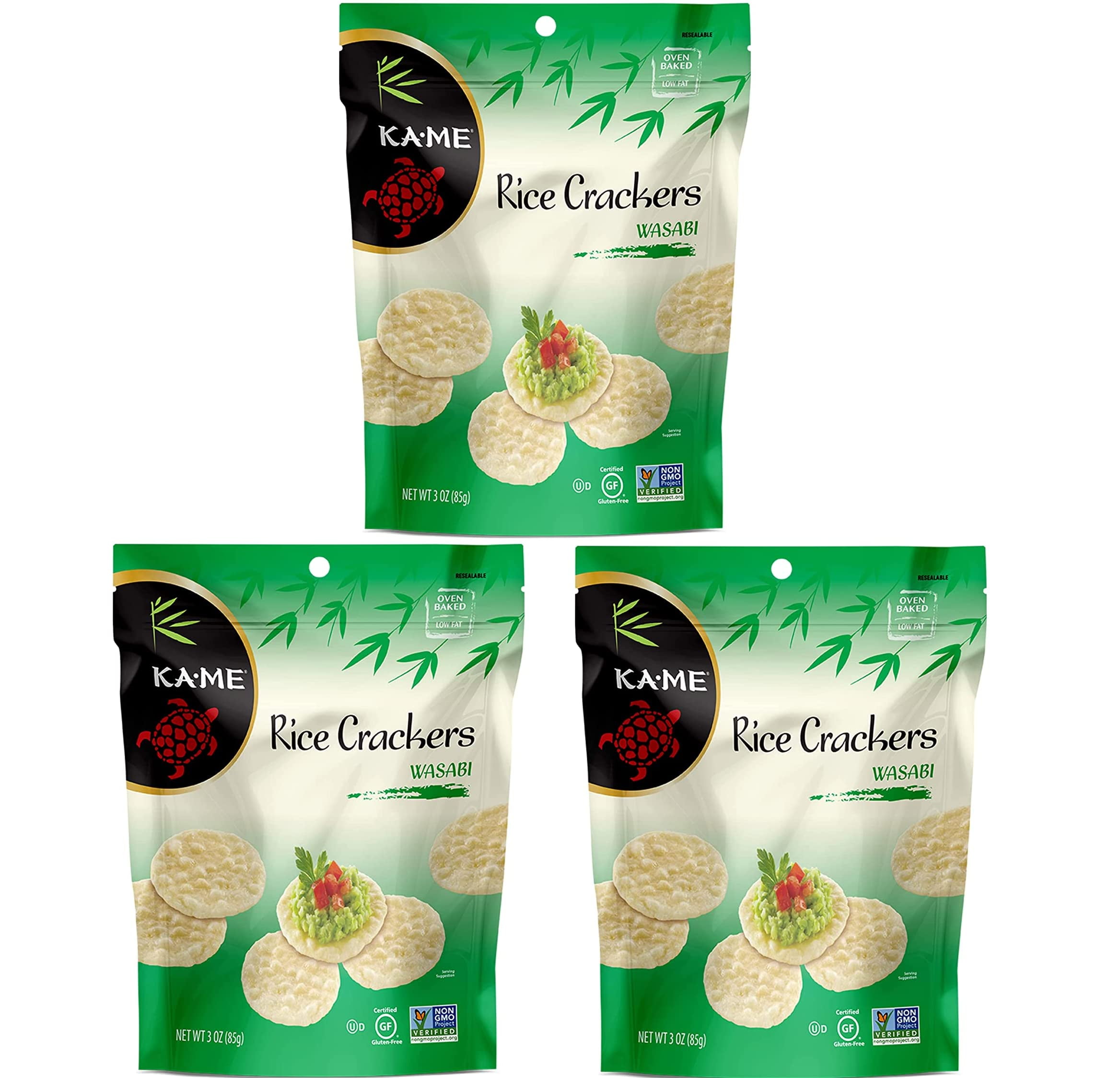 KA-ME Oven Baked Wasabi CM31 Rice Crackers 3 oz, Gluten Free, No ...