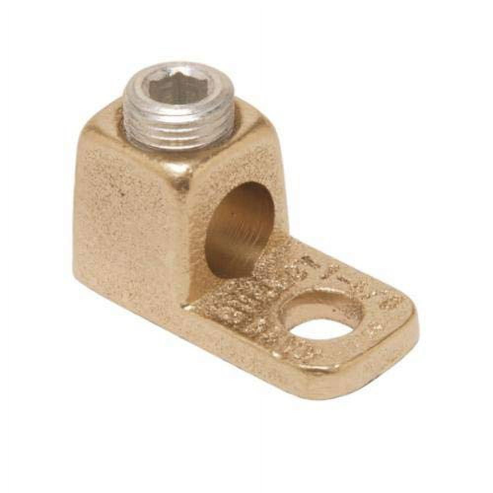 KA Mechanical Terminal Lug, 4 to 1/0 AWG Stranded Copper Conductor, 3/8 ...