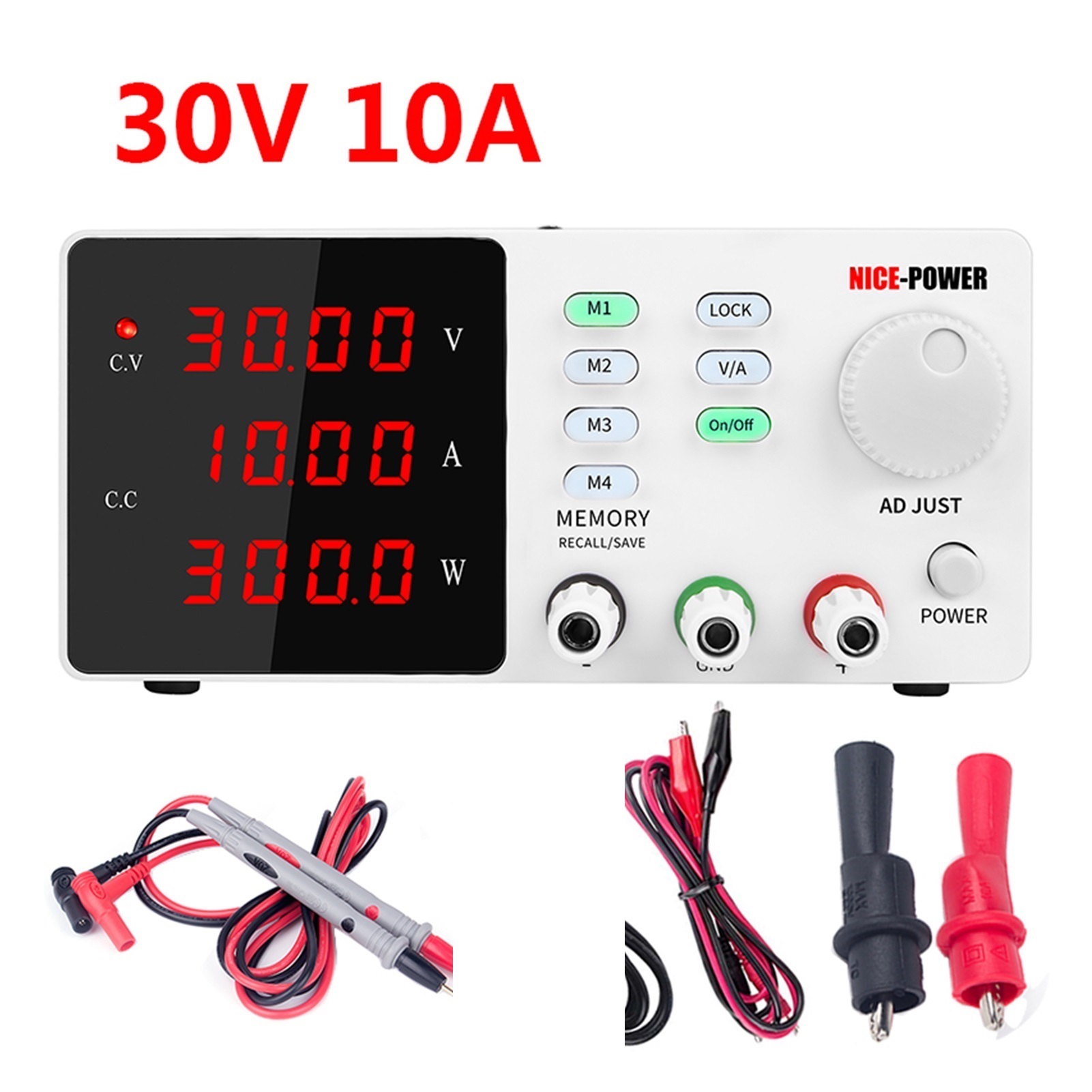 KA3005D Precision Adjustable Digital Programmable DC Power Supply Laboratory Switch Power Supply ...