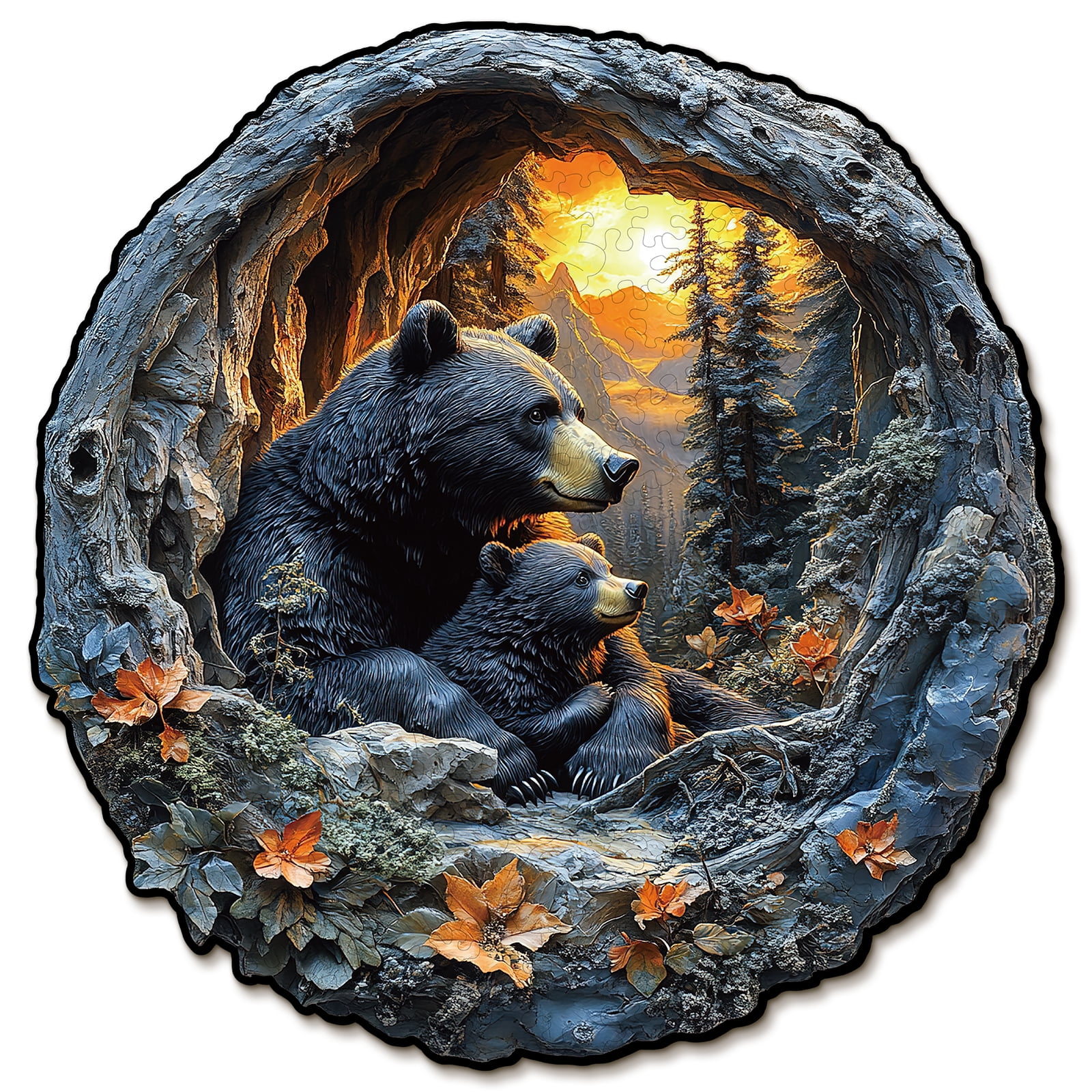 KAAYEE 3D Bear Wooden Puzzles for Adults,122pcs Unique Shape Advanced ...