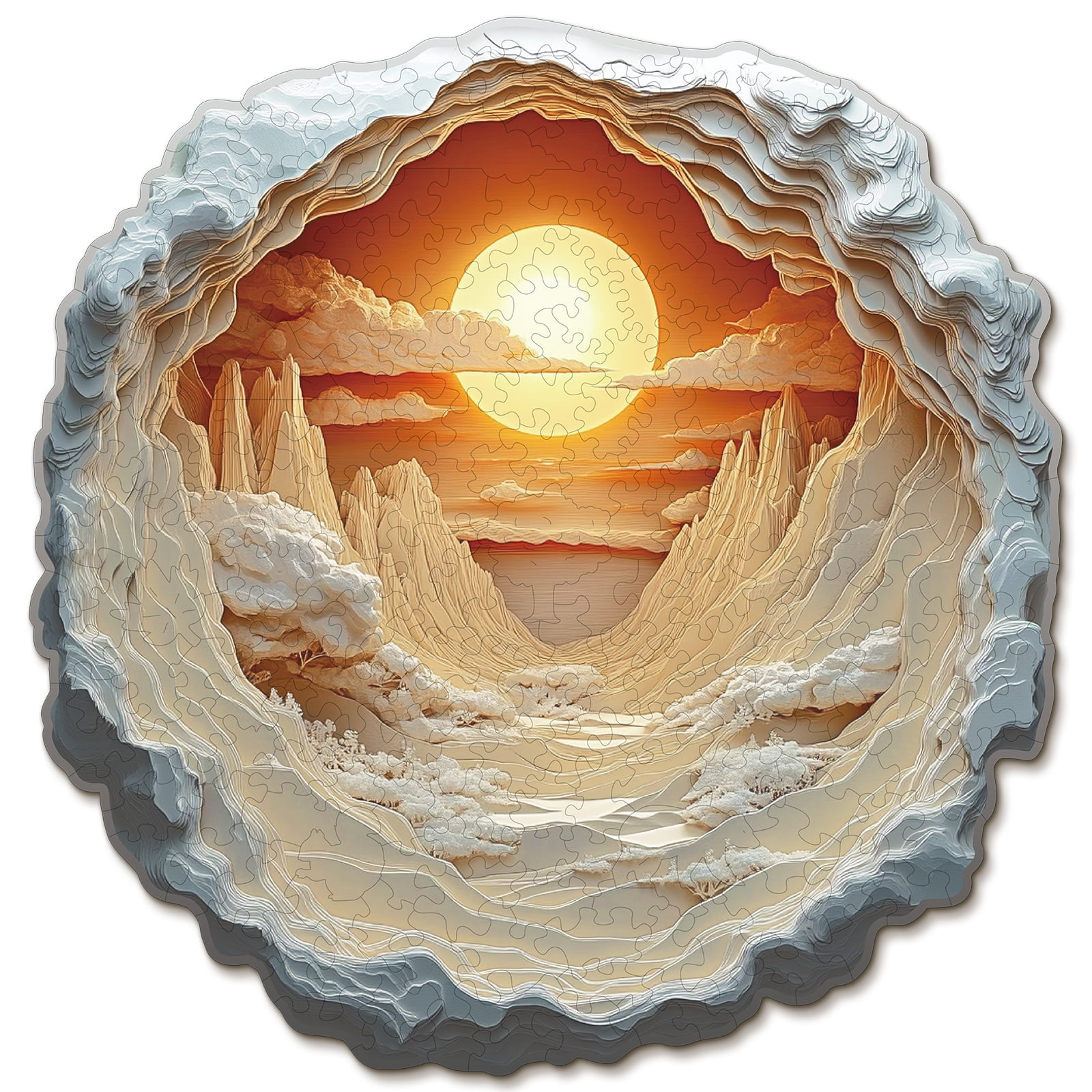 KAAYEE 3D Forest Sunset Wooden Puzzle for Adults,307pcs Unique Animal ...