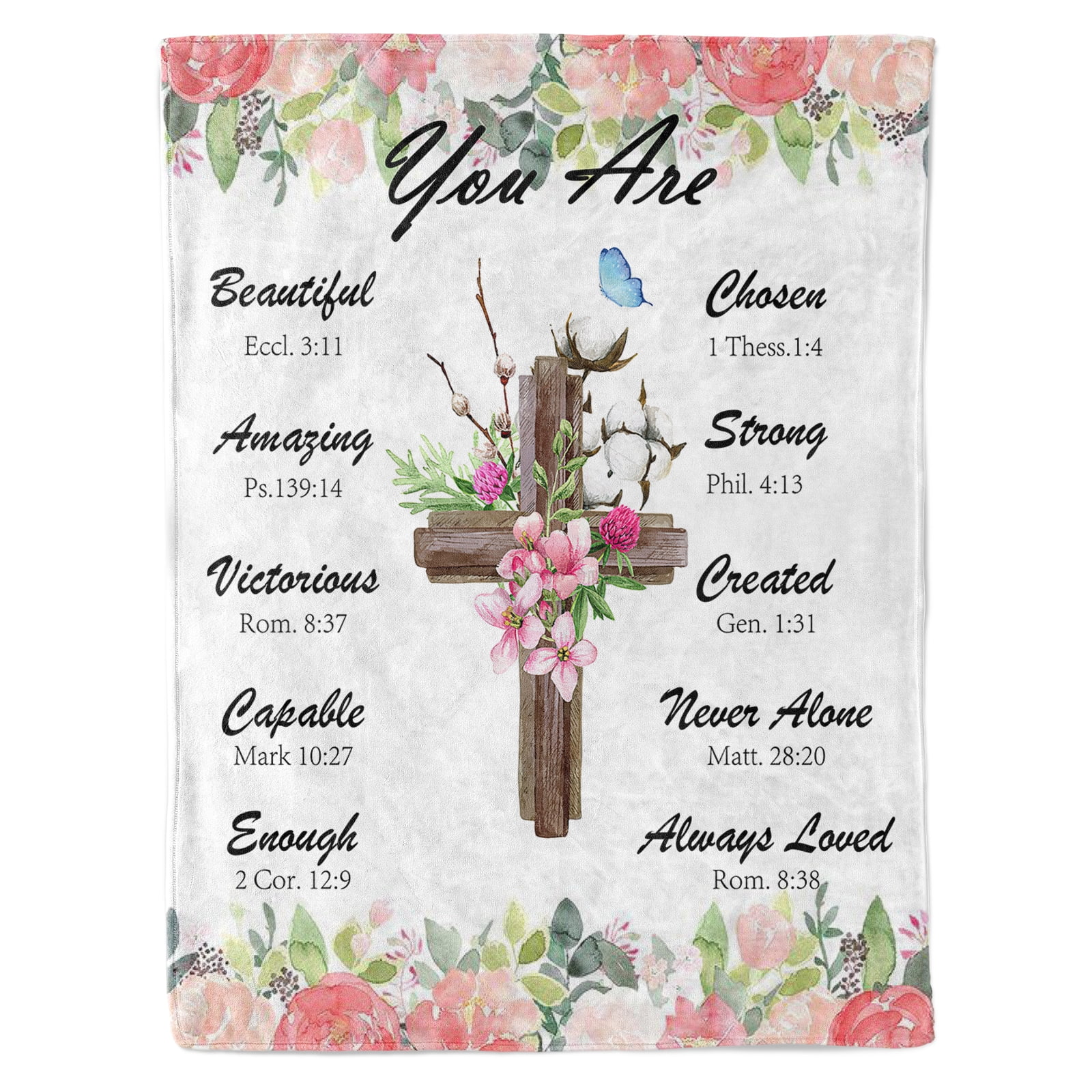 KAAYEE Christian Gifts Blanket Rose Red 50"X60",Religious Gifts for ...