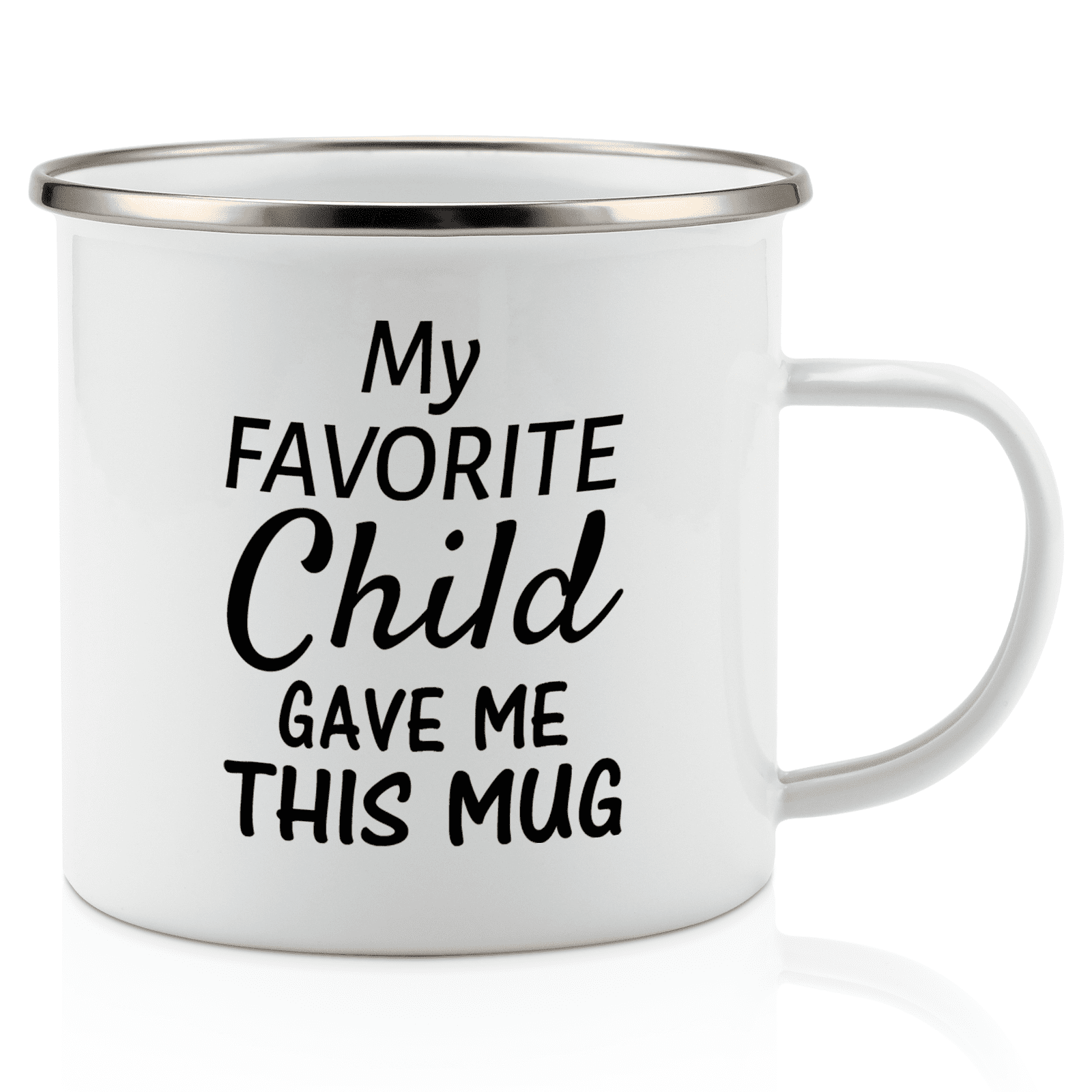 KAAYEE My FAVORITE Child GAVE METHIS MUG 12 Oz Enamel Camping Campfire Coffee Mug Cup - Funny ...