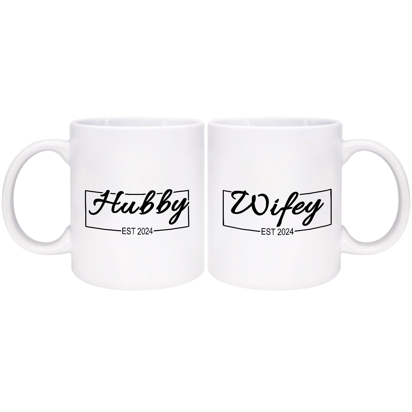 KAAYEE Husband Wife Coffee Mug Set, 11 oz Ceramic General Use Cup, Mr ...