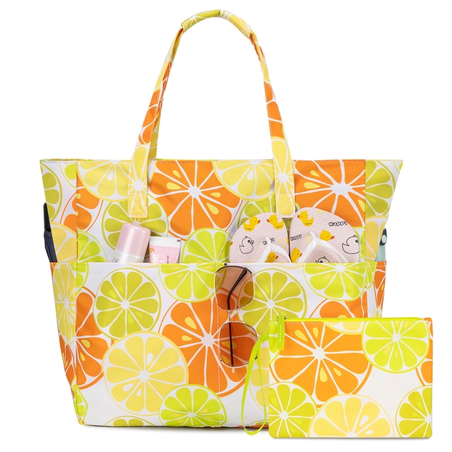 KABAQOO Extra Large Beach Bag, Waterproof Sandproof Women Tote ...