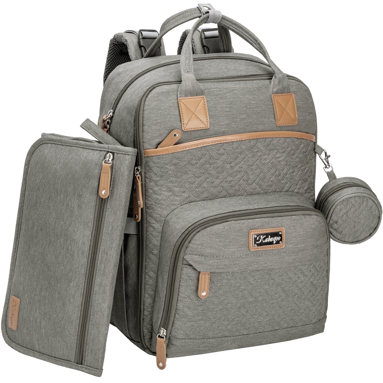 KABAQOO Unisex Baby Diaper Backpack for Newborn, Mom & Dad ...