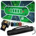 KABB Poker Mat 47.5x24 in Poker Top Mat, 100 Chips ,1 Pairs of Poker ...