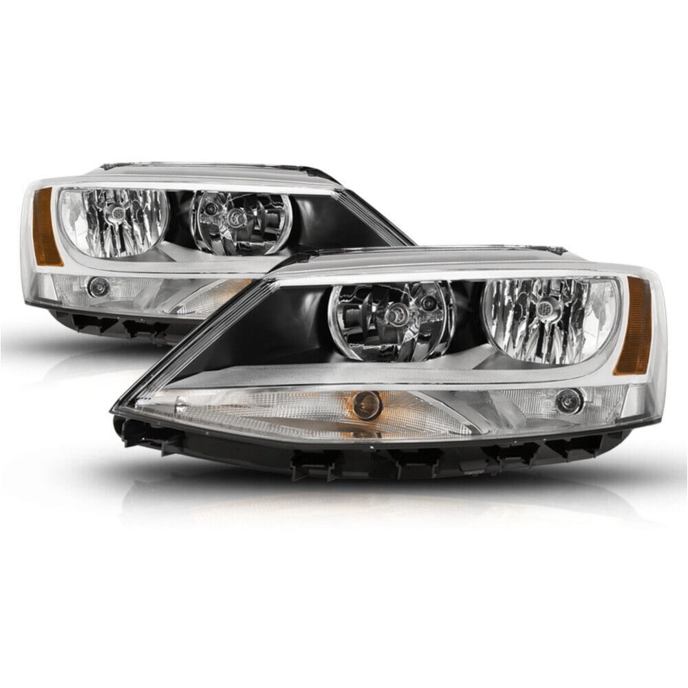 KABULUKA Chrome Housing Headlight Amber Corner Turn Signal Reflector ...