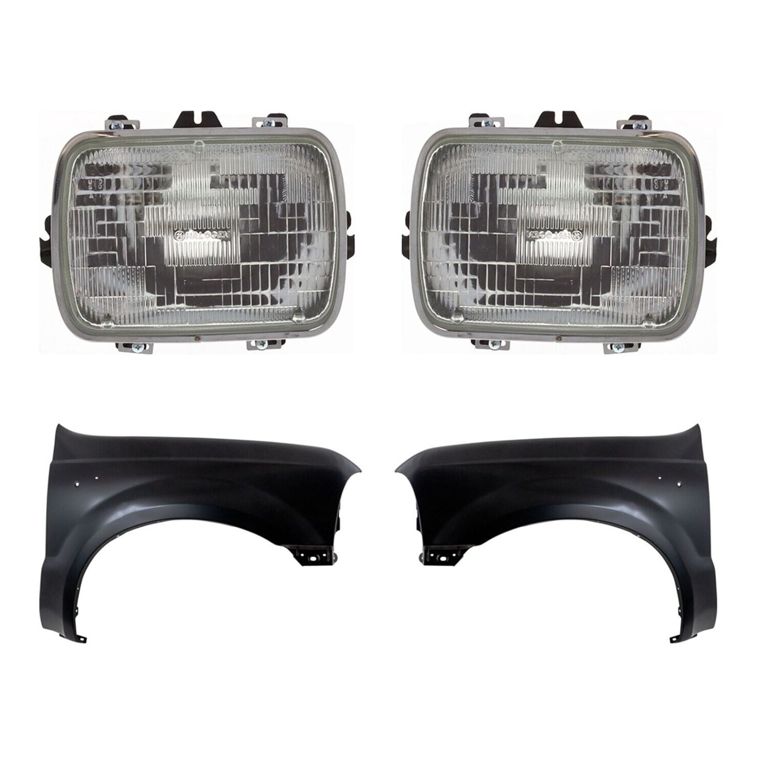 KABULUKA Quarter Panel Kit Primed Front Left and Right Steel for Ford ...