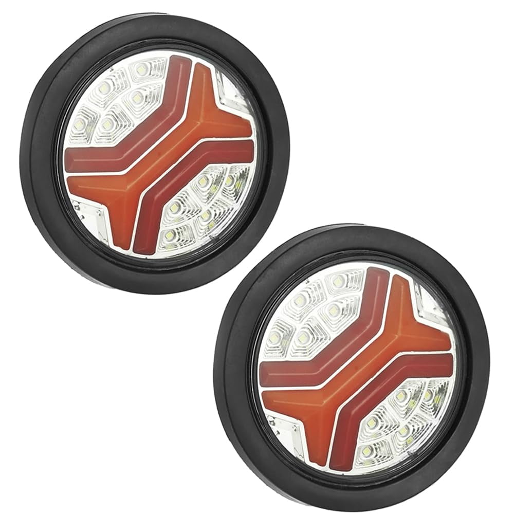 KACEPAR Round LED Trailer MMF7 Light, 5" Trailer Light, 20-LEDs Reverse ...